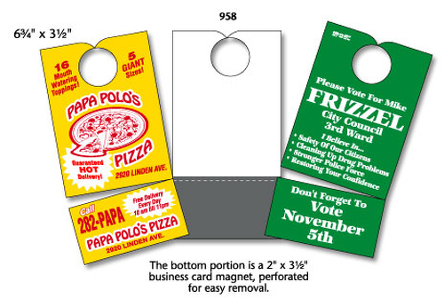 Door Hanger with Magnet Card